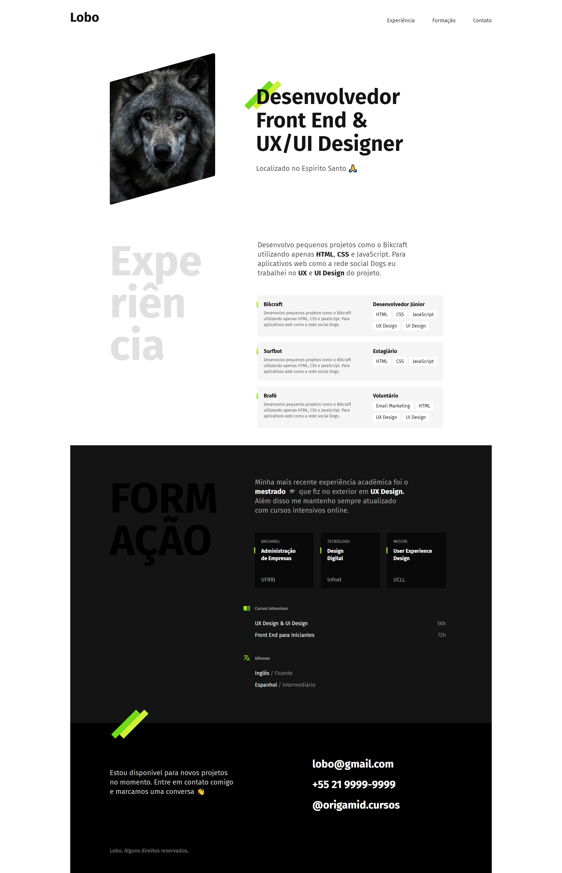 GitHub - NicolasSampaio/Origamid-PortfolioTemplate