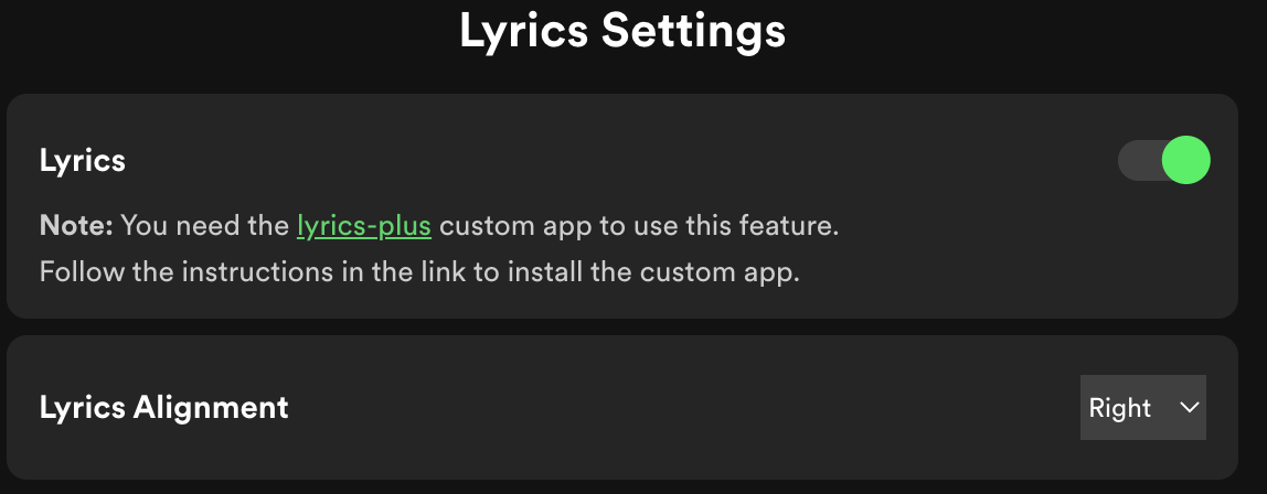 [Feature Request]: show a lyrics+ notice · Issue #46 · daksh2k/Spicetify-stuff · GitHub