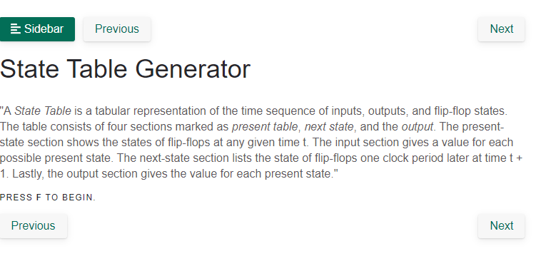 State Table Generator Not Accessible in Mobile · Issue #443 · CircuitVerse/Interactive-Book · GitHub
