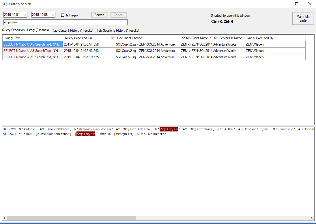 Query History Search · Issue #8061 · microsoft/azuredatastudio · GitHub