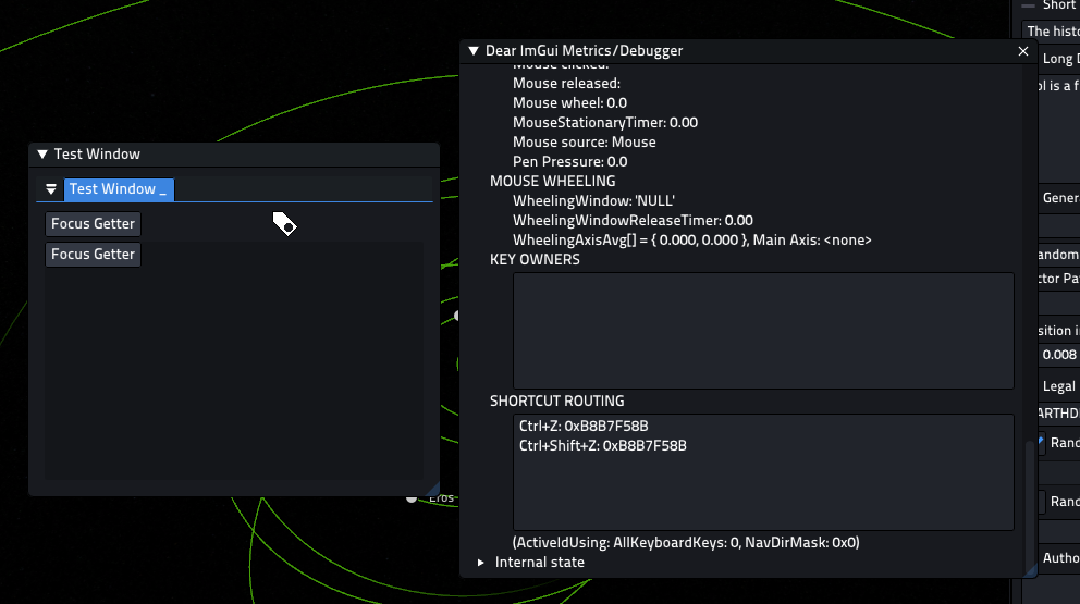 Shortcut(): RouteFocused behavior with docked parent windows · Issue #6798 · ocornut/imgui · GitHub