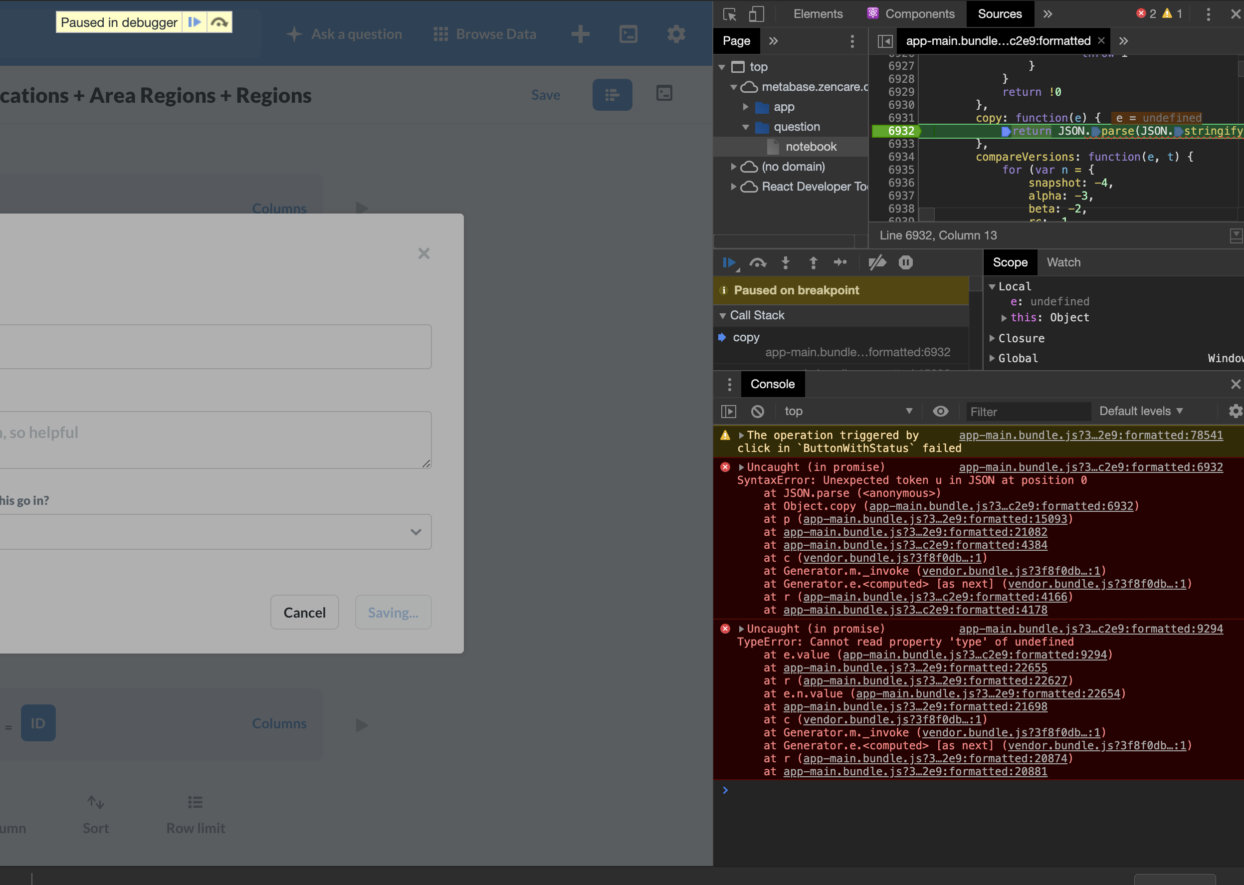 Unable to Save Custom Query with Join · Issue #11160 · metabase/metabase · GitHub