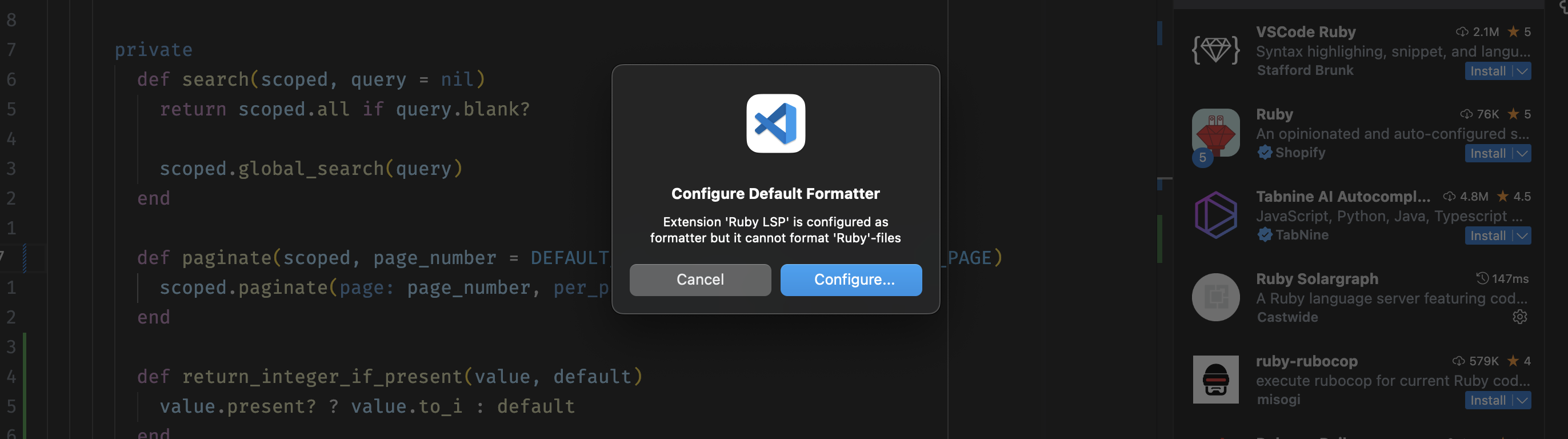 Ruby LSP it cannot format "Ruby" Files · Issue #1507 · Shopify/ruby-lsp · GitHub