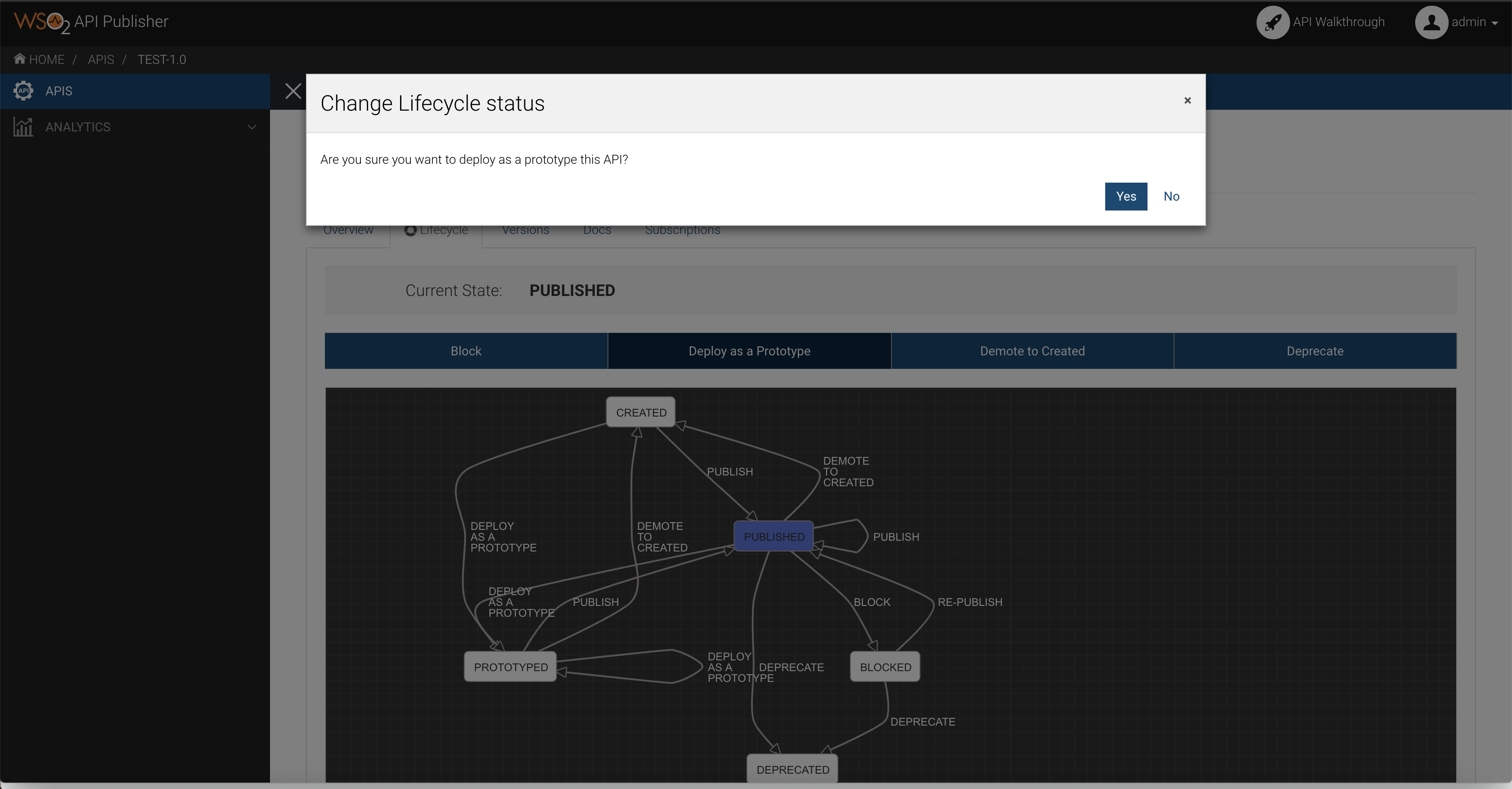 Add Warning Message For Block Option In Api Life Cycle Tab · Issue 3625 · Wso2product Apim