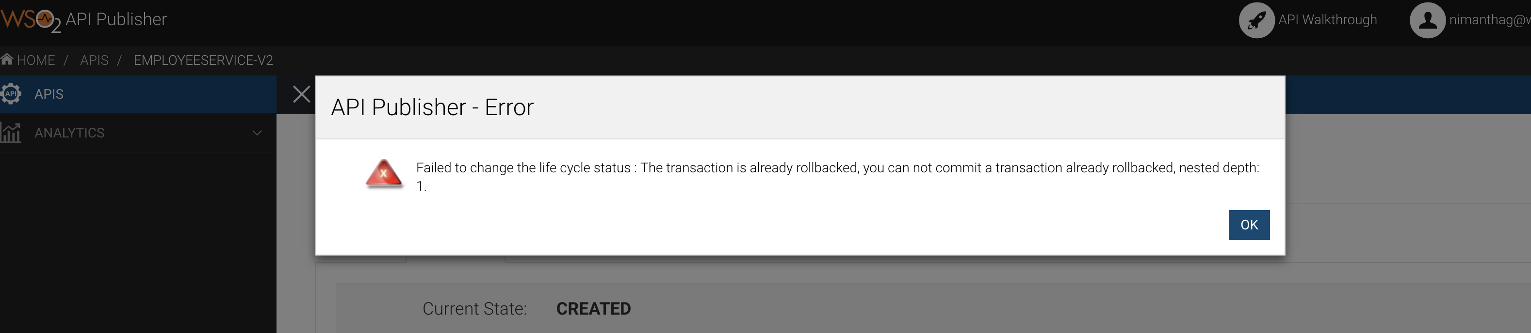 Publishing New Versions Of Apis With Deprecate Old Versions Throws A Db Error · Issue 4057