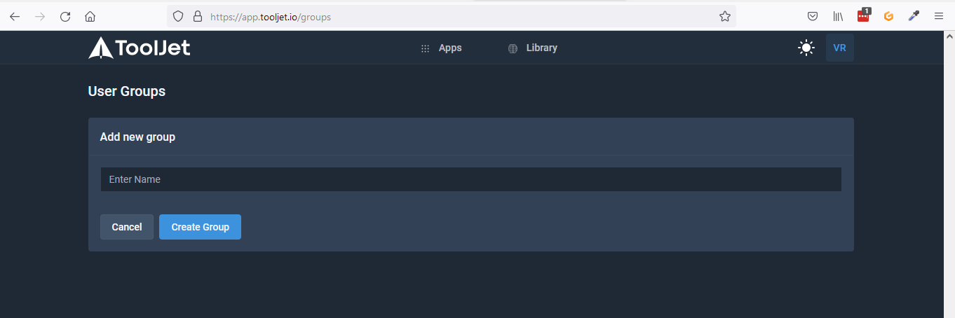 Create groups cancel button looks grayed out using dark theme · Issue #1292 · ToolJet/ToolJet ...