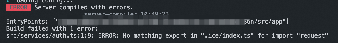 CSR 场景下报 server 编译出错 · Issue #6125 · alibaba/ice · GitHub