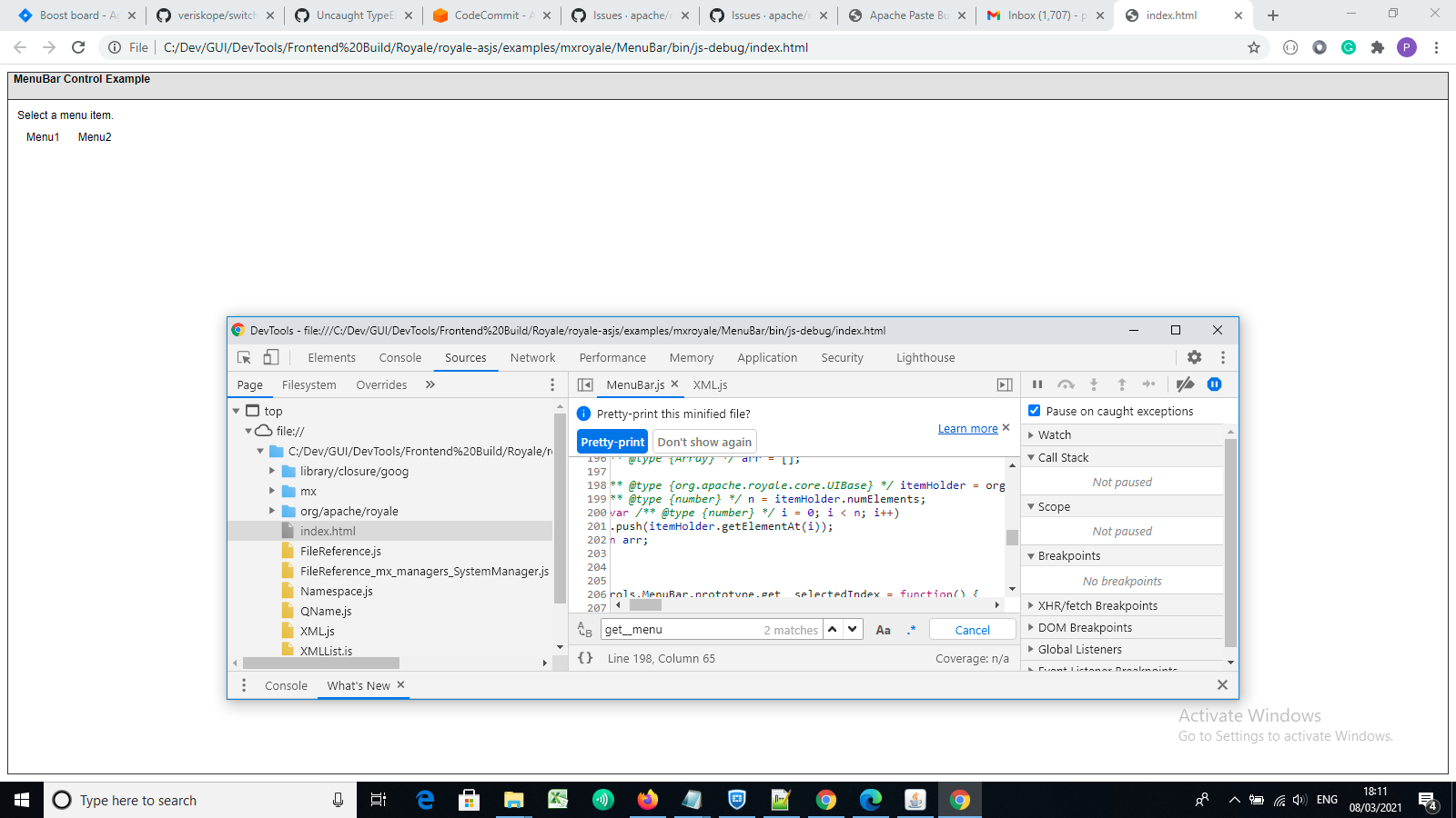 Uncaught Typeerror Cannot Read Property Numelements Of Null Menubarjs199 · Issue 1088