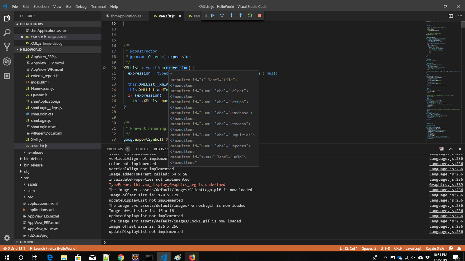 MenuBar not getting values From RemoteObject · Issue #365 · apache/royale-asjs · GitHub