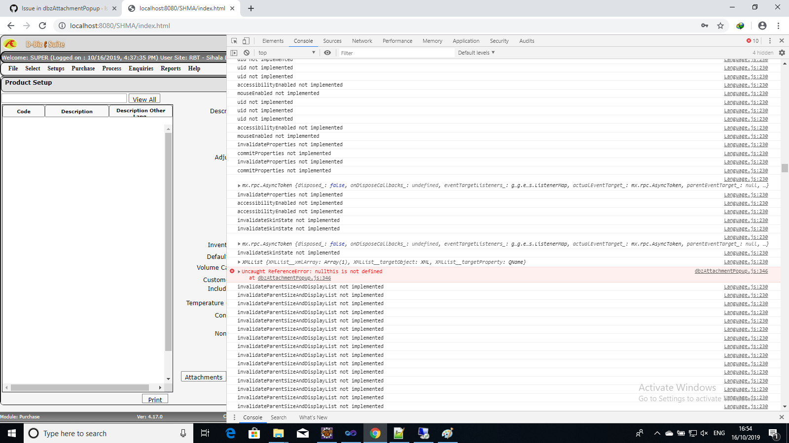 Issue In Dbzattachmentpopup · Issue 506 · Apacheroyale Asjs · Github 