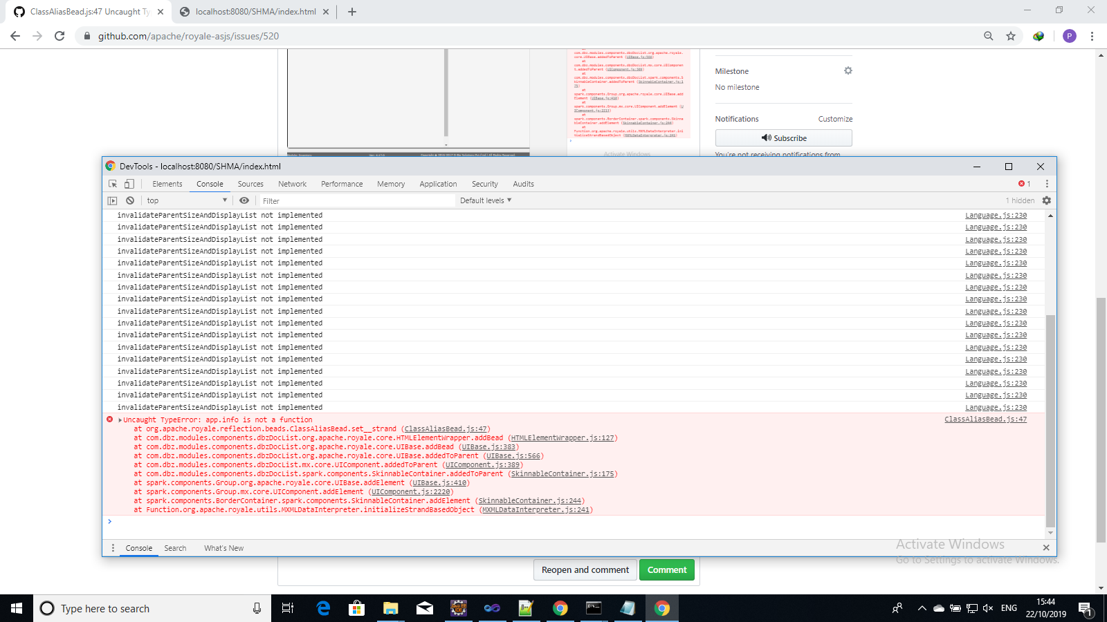 ClassAliasBead.js:47 Uncaught TypeError: app.info is not a function · Issue #520 · apache/royale ...