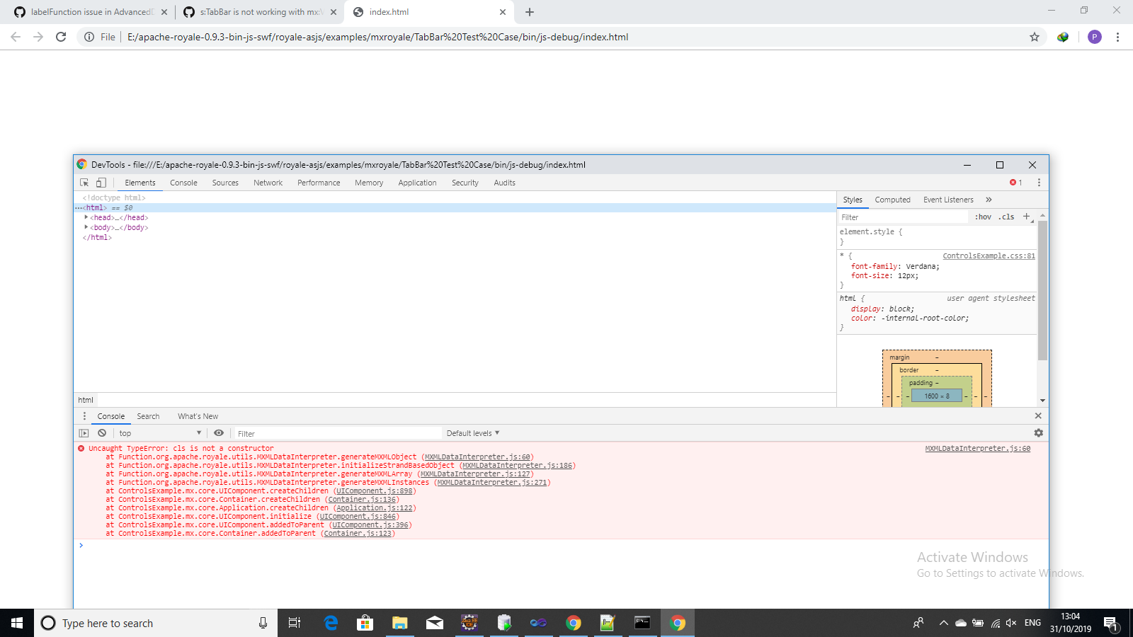 s:TabBar is not working with mx:ViewStack and s:NavigatorContent · Issue #475 · apache/royale ...