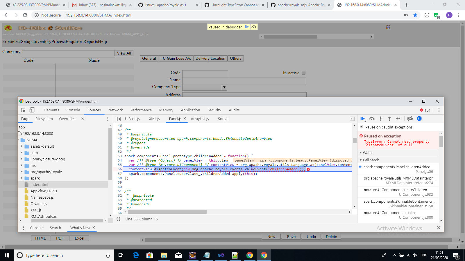 Uncaught TypeError: Cannot read property 'dispatchEvent' of null (Panel.js:56) · Issue #718 ...