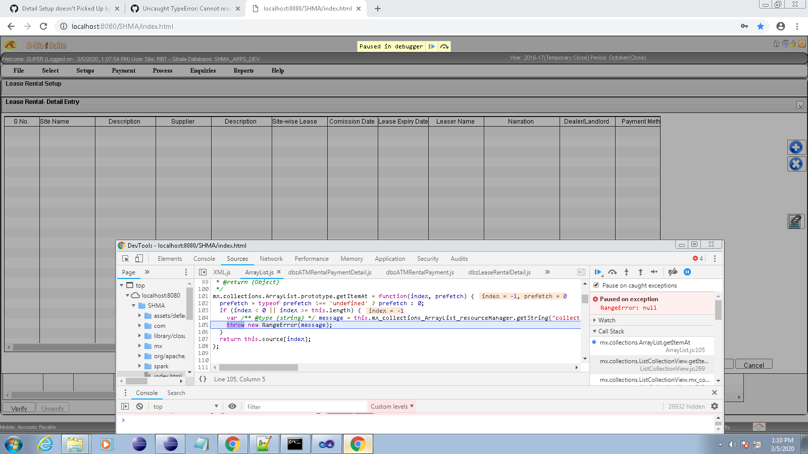 Uncaught RangeError: null (ArrayList.js:105) · Issue #749 · apache/royale-asjs · GitHub