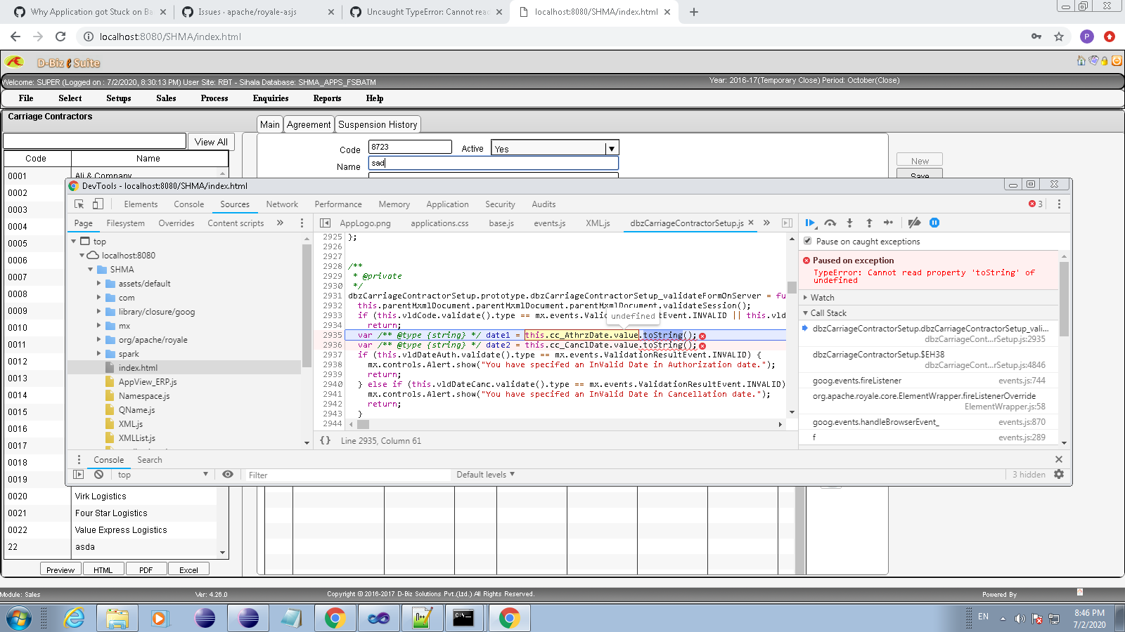 Uncaught Typeerror Cannot Read Property Tostring Of Null Helloworld