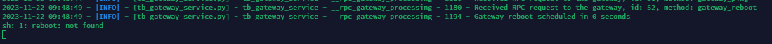 [BUG] Service RPC Reboot is not working. · Issue #1237 · thingsboard/thingsboard-gateway · GitHub