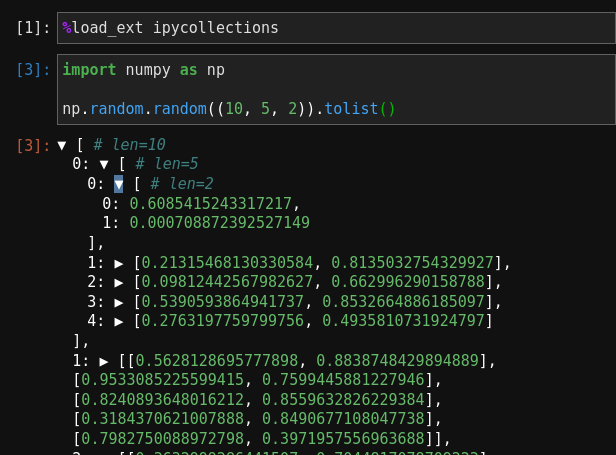 Hierarchical nested data (arrays, dicts) explorer in cell output · Issue #9886 · jupyterlab ...