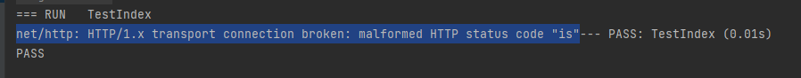 Error when using the client：net/http: HTTP/1.x transport connection ...