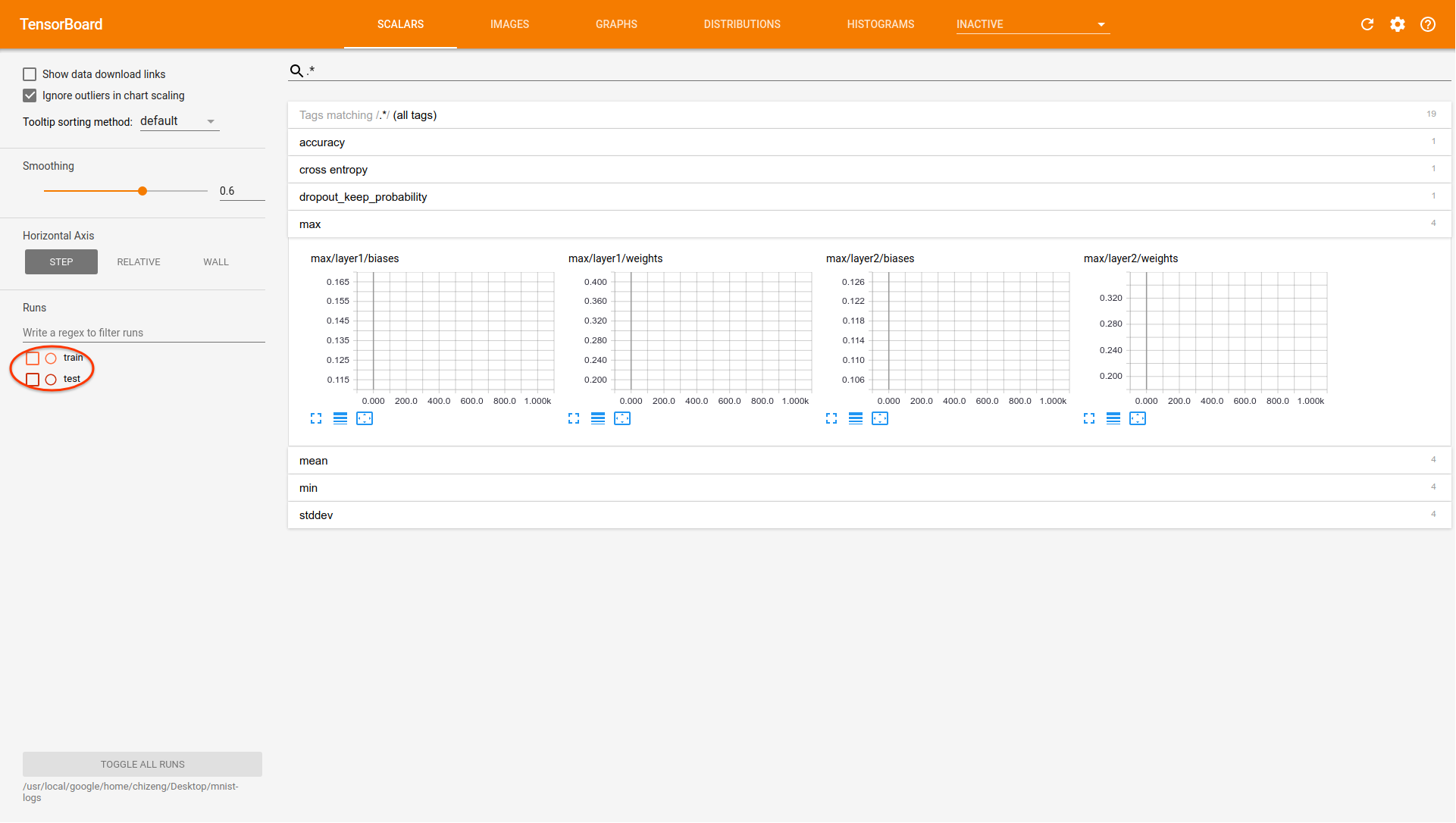 Feature Request Only Show Tagsummries In Current Run · Issue 351 · Tensorflowtensorboard