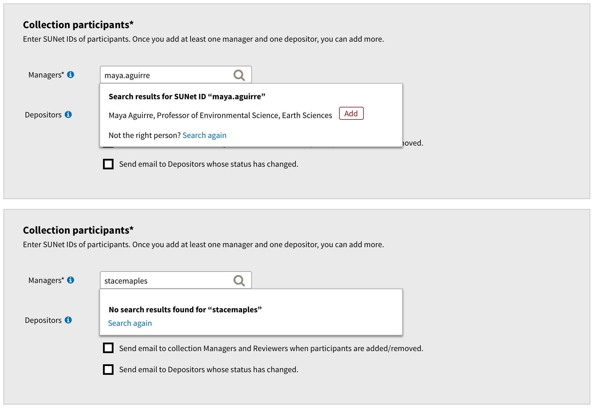 Include a way for user to get rid of SUNet search box · Issue #1925 · sul-dlss/happy-heron · GitHub