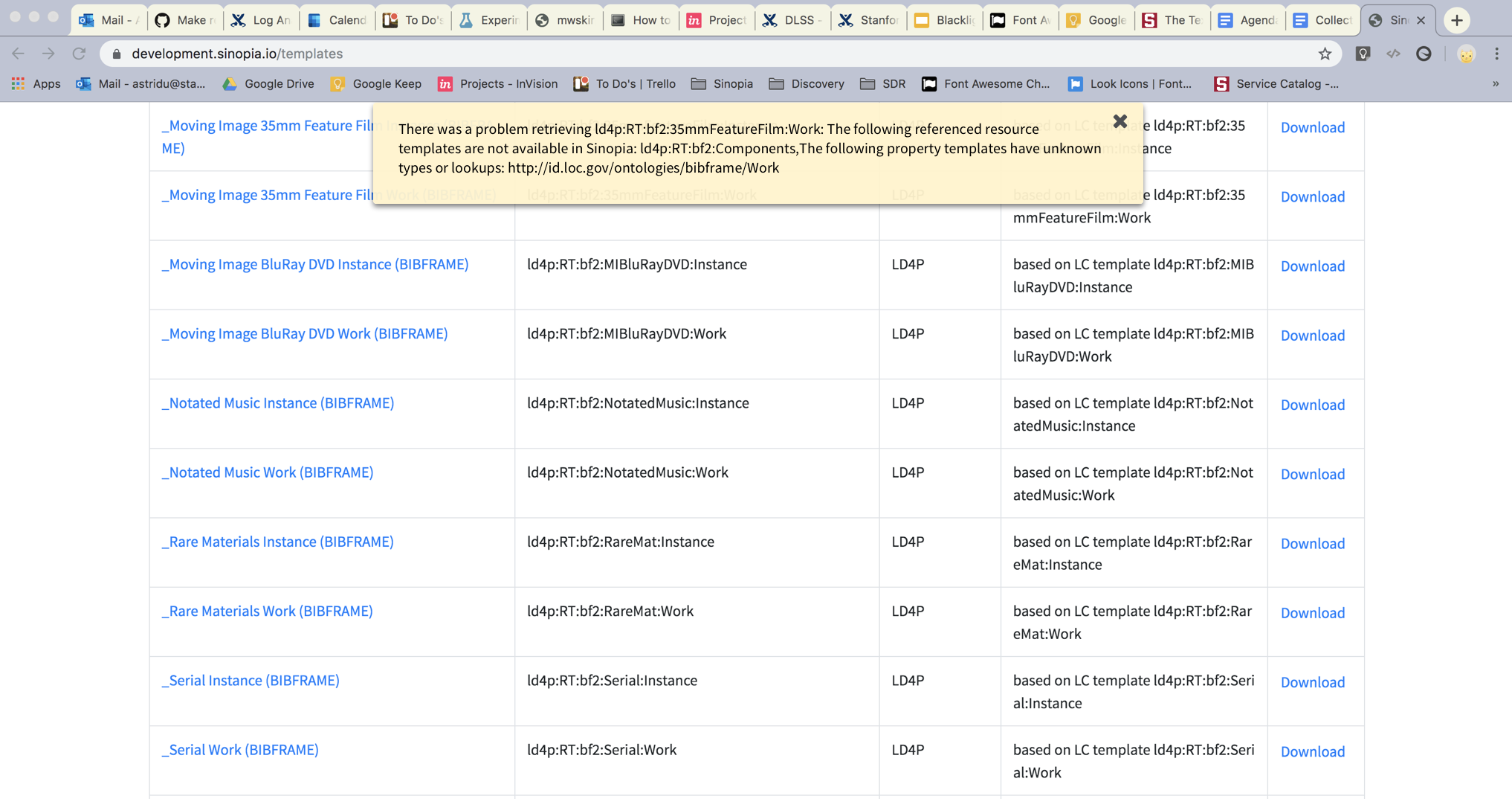 Make resource template warning messages visible even when you are not at top of Resource ...