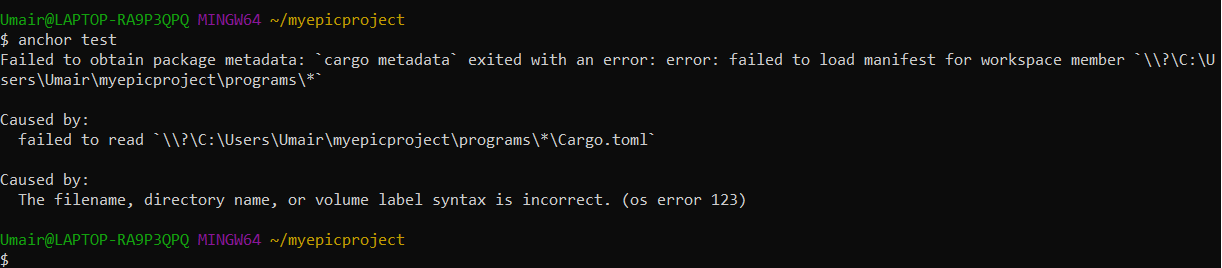 Anchor fails on Windows · Issue #1577 · solana-foundation/anchor · GitHub