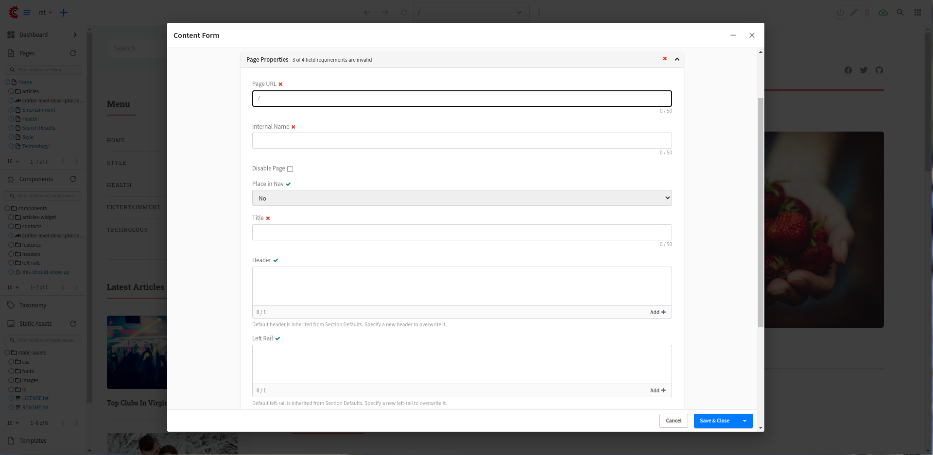 [studio-ui] Page-URL field is calculated as 2 required fields · Issue #5837 · craftercms ...