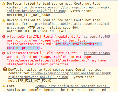 [Studio] Datetime field causes JS console errors regarding missing _dt_tz fields are missing ...