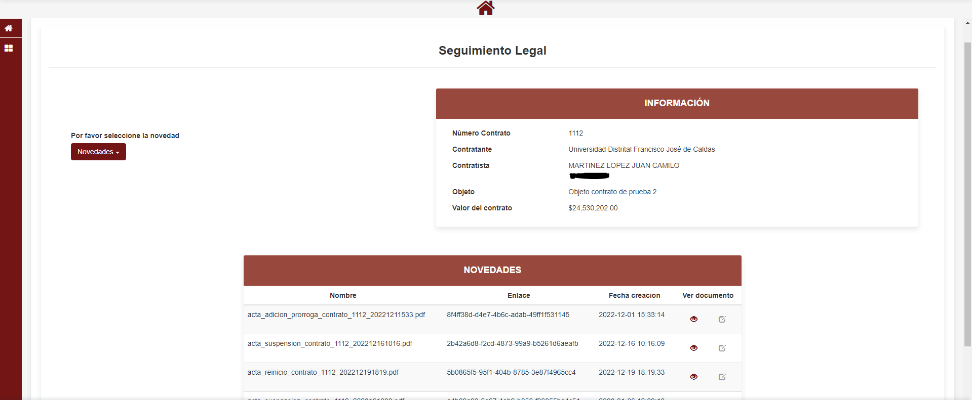 HU2 - 1 - 1&2 - MockUps para vista de "Seguimiento legal" asociada a Contratistas · Issue #430 ...