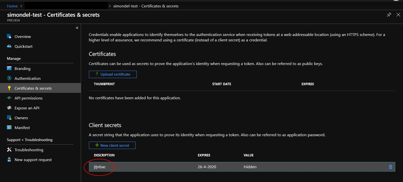 Service principal password can no longer be retrieved · Issue #9213 · Azure/azure-cli · GitHub