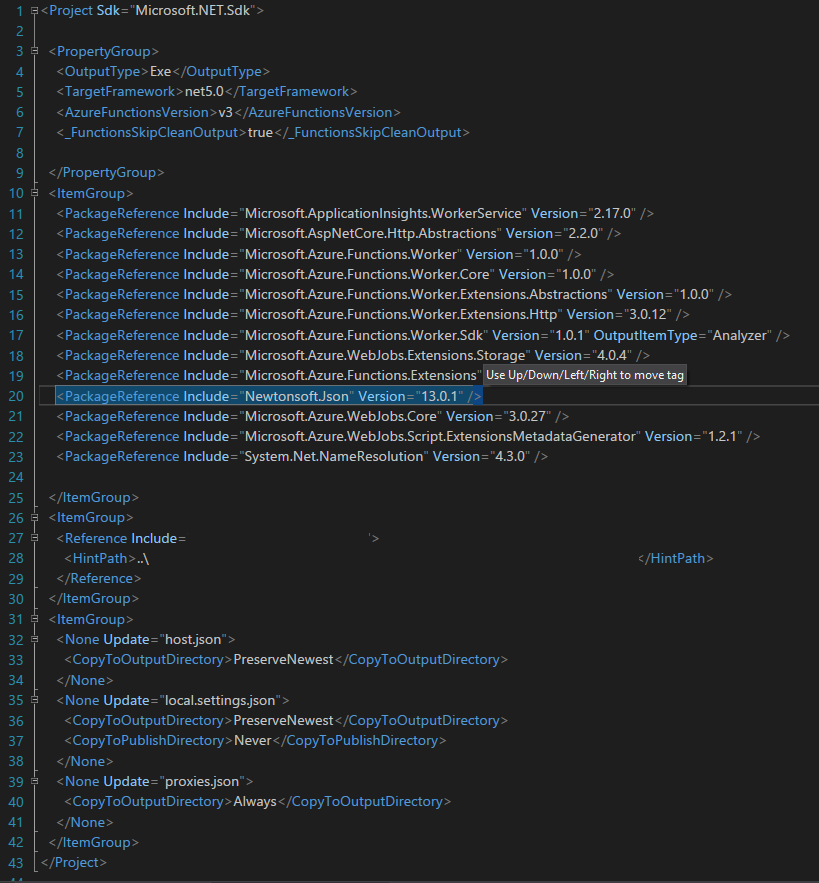 Microsoft.Azure.WebJobs.Script.Grpc: Object reference not set to an instance of an object ...