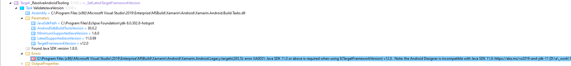 Xamarinandroid Ignores Parameters Jdkselection Jdkoption And Jdkuserinputpath Jdkdirectory