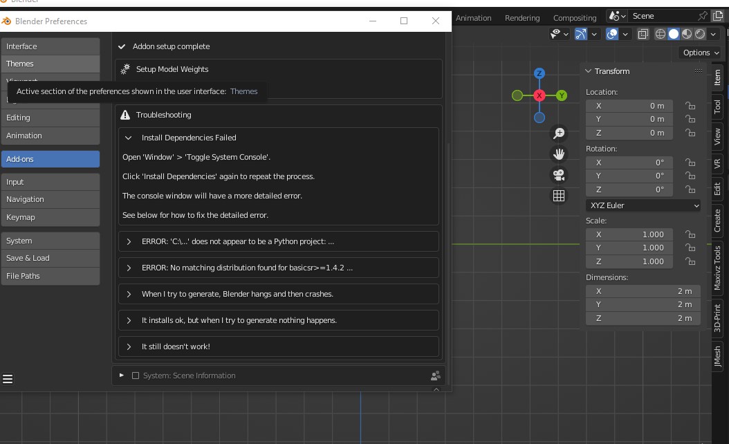Dream does not load in the side panel · Issue #188 · carson-katri/dream-textures · GitHub