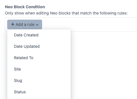 Neo Block conditions missing additional visibility conditions · Issue #657 · spicywebau/craft ...