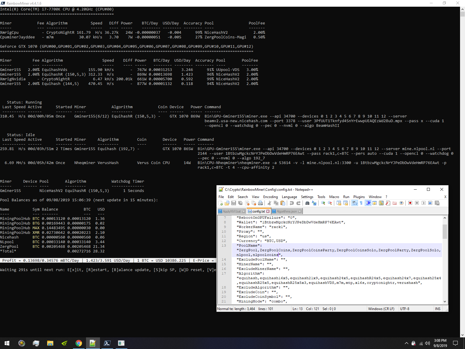 Issue: Mining on pools that are not in config file. · Issue #666 · RainbowMiner/RainbowMiner ...