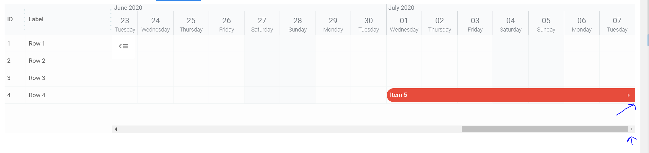 Horizontal scroll is not updated after item move. · Issue #122 ...