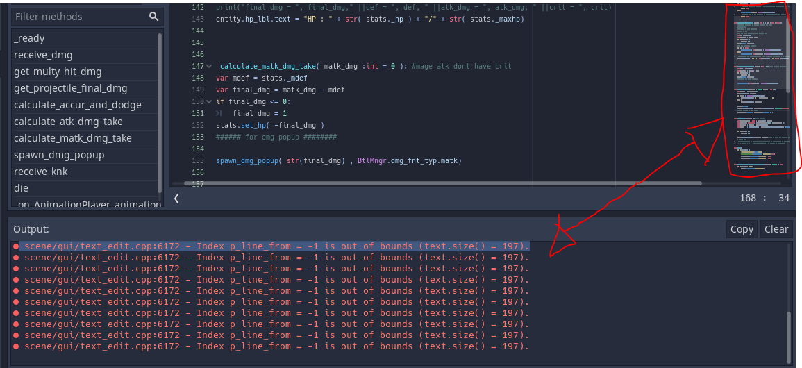 bug/ glitch scene/gui/text_edit.cpp:6172 - Index p_line_from = -1 is out of bounds (text.size ...
