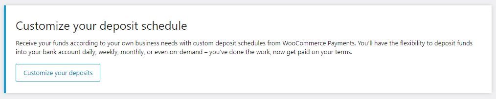 Stop Customize Your Deposit Schedule” Banner In Wc Dashboard · Issue 34708 · Woocommerce