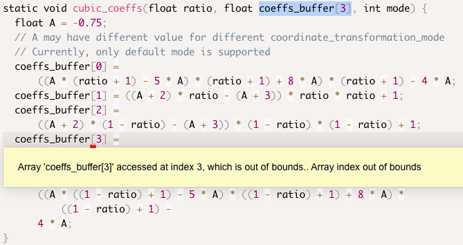 Cppcheck Array Coeffs Buffer[3] Accessed At Index 3 Which Is Out Of Bounds · Issue 1504