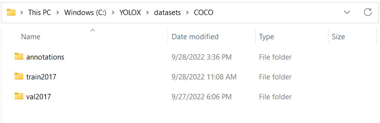 Structure of COCO dataset · Issue #1526 · Megvii-BaseDetection/YOLOX ...