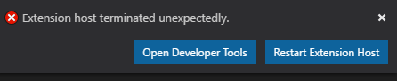 Extension host terminated unexpectedly · Issue #56103 · microsoft/vscode · GitHub