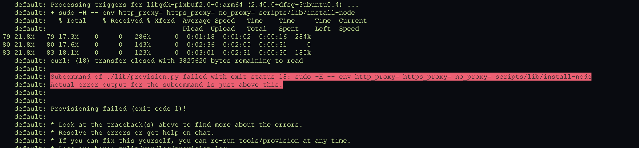 Error while setupvagrant · Issue #24872 · zulip/zulip · GitHub