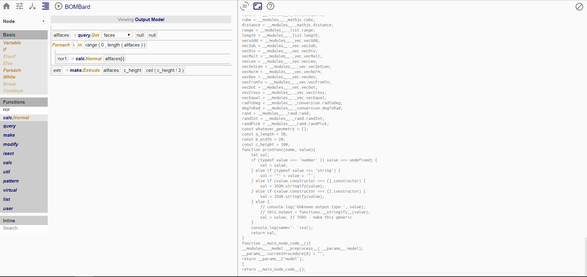 Codes Printed Into Console · Issue 199 · Design Automation Mobius Parametric Modeller · Github
