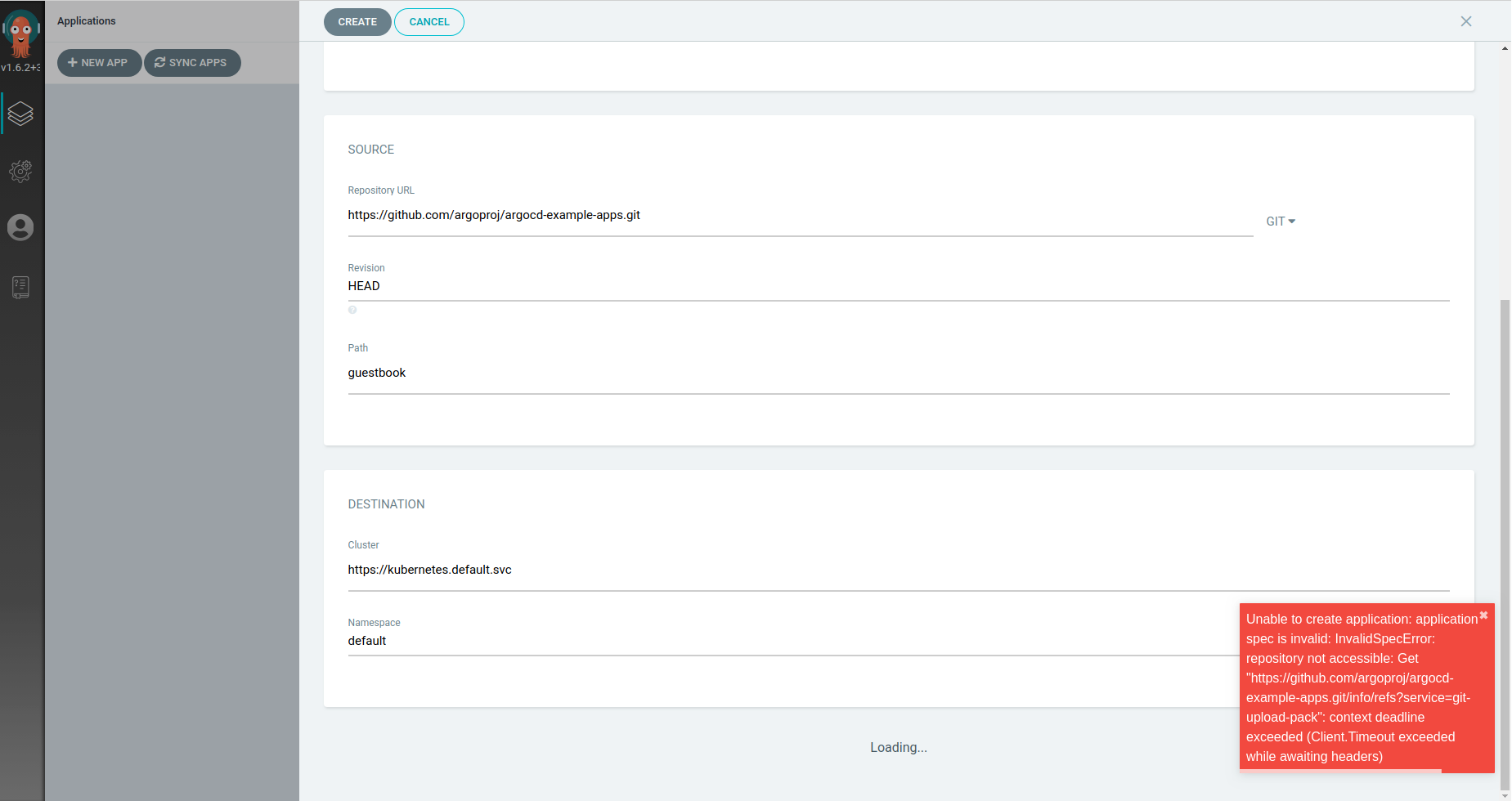 Issue While Connecting Repo On Kubernetes Running On Minikube Ec2 Instance · Issue 1510