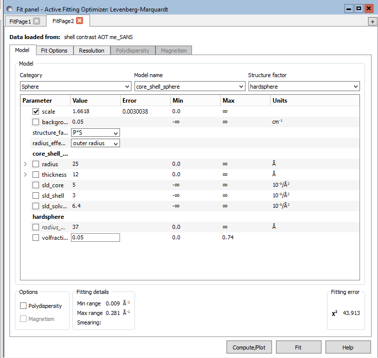Multiplicity (and control parameter) handling · Issue #2243 · SasView/sasview · GitHub