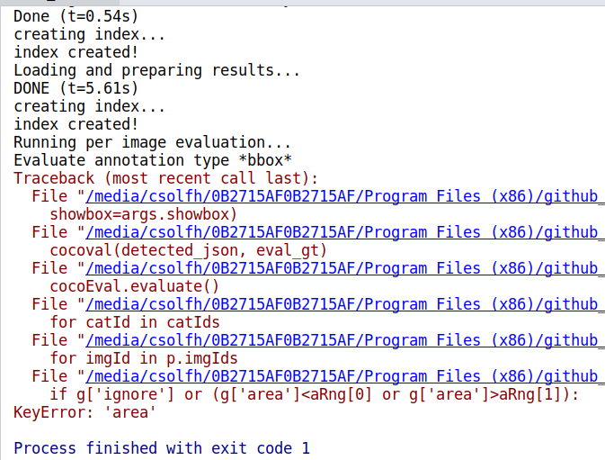 KeyError: 'area' , in Object detection · Issue #318 · cocodataset/cocoapi · GitHub
