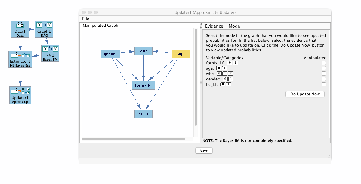 estimator --> updater, why it doesn't work? · Issue #958 · cmu-phil/tetrad · GitHub