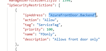 ip_restriction block in App_service missing "Service Tag" functionality · Issue #9380 ...