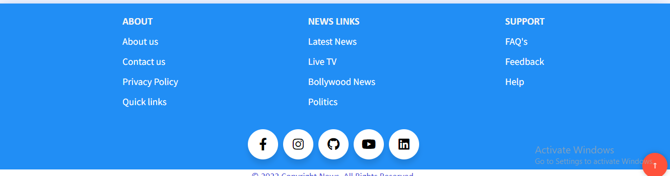 Change the color of the footer · Issue #83 · codemaniac-sahil/news ...