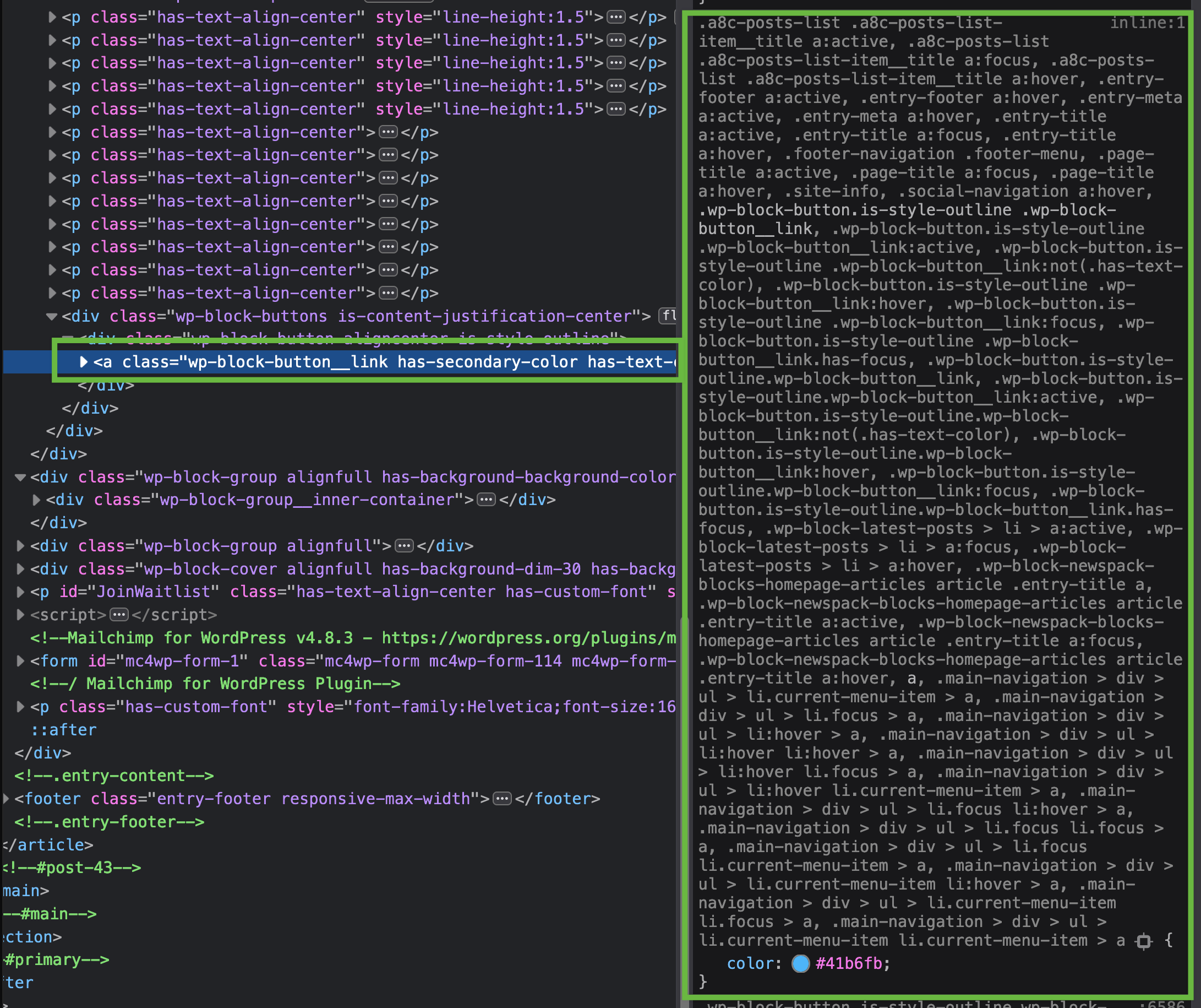 Varia: Issues with button colors · Issue #3365 · Automattic/themes · GitHub